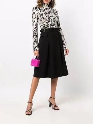 Elisabetta Franchi Flap-pocket A-line Skirt