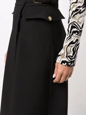 Elisabetta Franchi Flap-pocket A-line Skirt