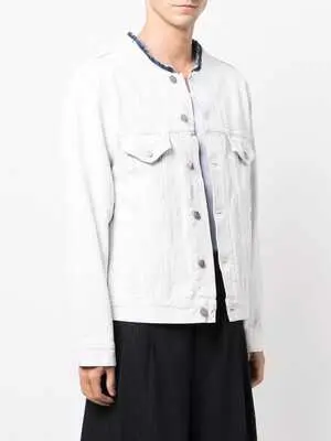 MAISON MARGIELA Raw-cut Collar Denim Jacket