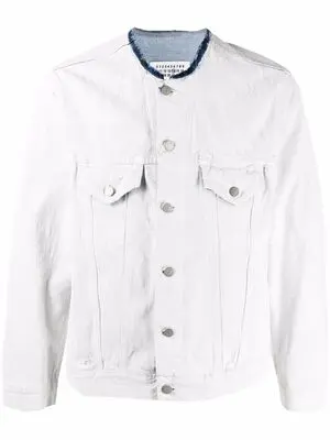 MAISON MARGIELA Raw-cut Collar Denim Jacket