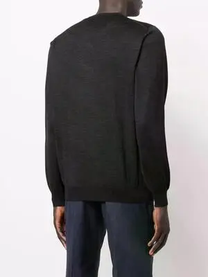 Fedeli V-neck Virgin Wool Jumper - Grey
