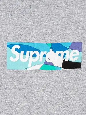 Supreme X Emilio Pucci Box Logo T-shirt - Grey