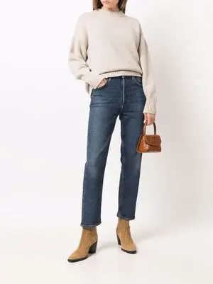 LISKA Ribbed-trim Cashmere Jumper