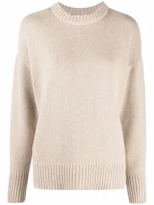 LISKA Ribbed-trim Cashmere Jumper