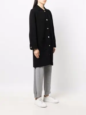 BARRIE Single-breasted Cashmere-cotton Blend Coat