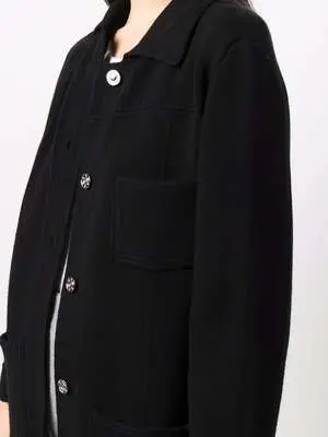BARRIE Single-breasted Cashmere-cotton Blend Coat