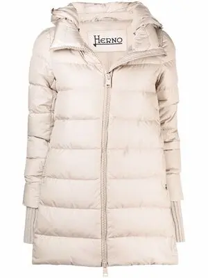Herno Padded Hooded Coat - Neutrals