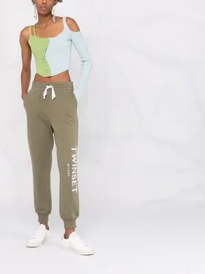 TWINSET Logo-print Weat Pant