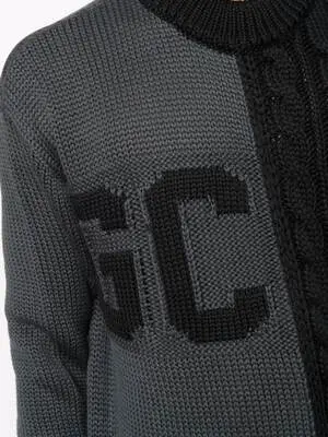 Gcds Logo Cable-knit Jumper - Black