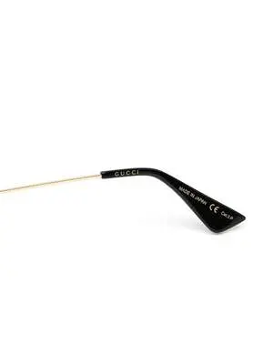 Gucci Gradient-lens Pilot-frame Sunglasses - Black