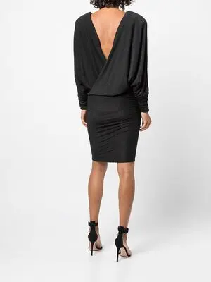 Alexandre Vauthier Wide-shoulder Knit Dress - Black