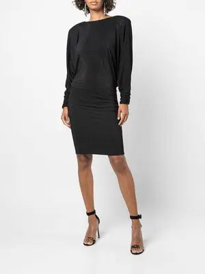 Alexandre Vauthier Wide-shoulder Knit Dress - Black