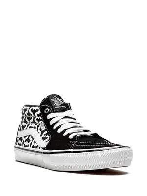 VANS X Supreme Skate Grosso Mid Monogram Sneakers - Black