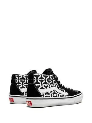 VANS X Supreme Skate Grosso Mid Monogram Sneakers - Black