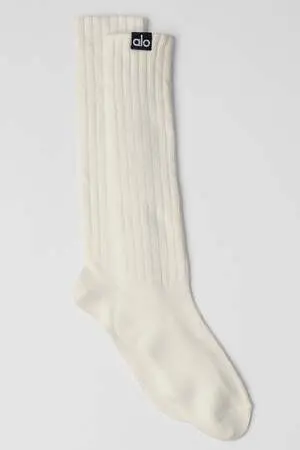 Alo Yoga Scrunch Socks - Bone
