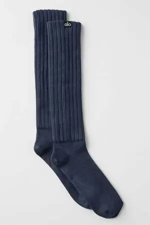 Alo Yoga Scrunch Socks - Navy