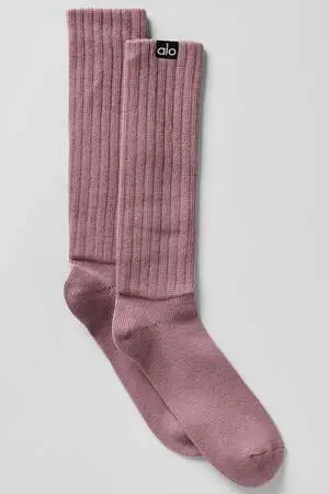 Alo Yoga Scrunch Socks - Smoky Quartz