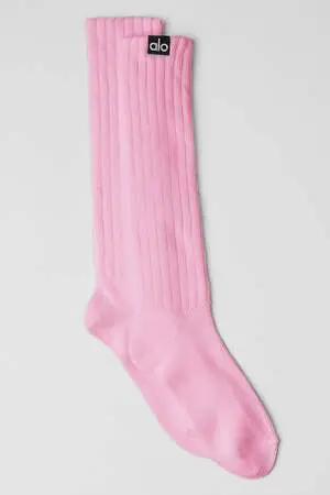 Alo Yoga Scrunch Socks - Sweet Pink