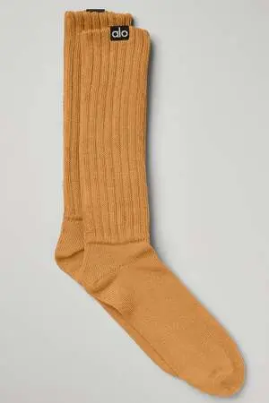 Alo Yoga ALO Scrunch Socks Toffee