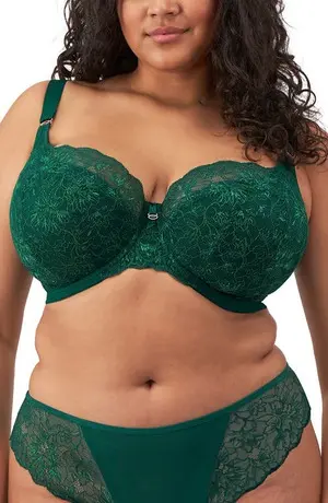Elomi Brianna Underwire Padded Half Cup Bra Rainforest