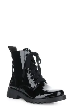 Fly London Ragi Combat Boot Black Atlantis