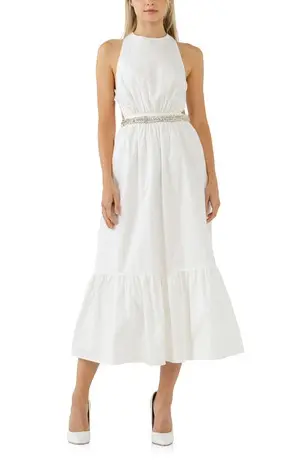 English Factory English Factory Open Back Dress White