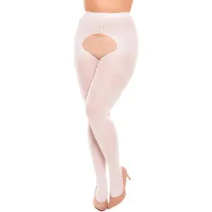 GLAMORY HOSIERY Ouvert 60 Suspender Tights - White