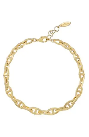 Ettika Chain Link Anklet - Gold