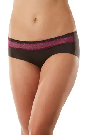 Uwila Warrior Soft Seamless Briefs With Lace Slate