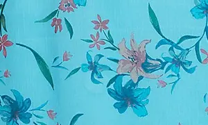 CECE DUPRAZ Floral Flutter Sleeve Shift Dress