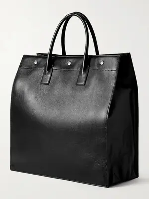 Saint Laurent Logo-embossed Leather Tote Bag