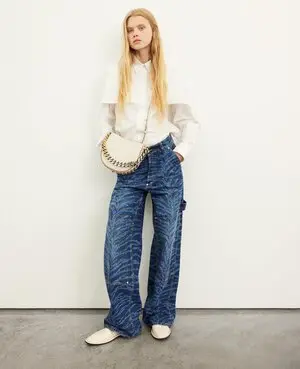 Stella McCartney Frayme Small Shoulder Bag - White