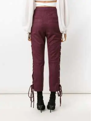 OLYMPIAH Napoles Cropped Trousers - Purple