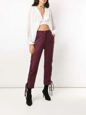 OLYMPIAH Napoles Cropped Trousers - Purple