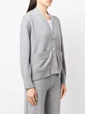 BARRIE Rib-detail Cashmere Cardigan - Grey