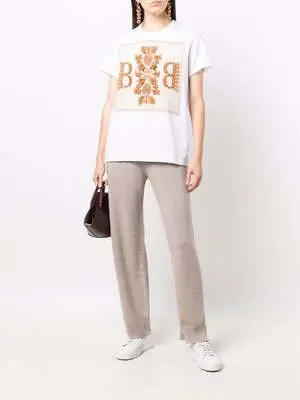 BARRIE Cashmere Wide Leg Trousers - Neutrals