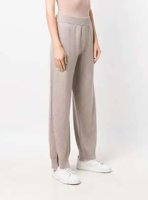 BARRIE Cashmere Wide Leg Trousers - Neutrals