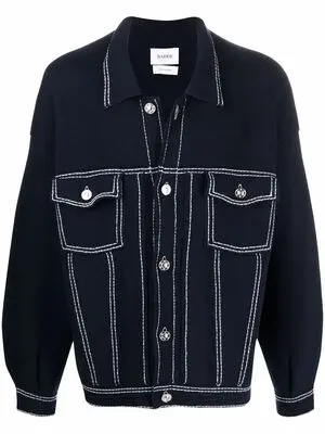 BARRIE Oversized Denim Jacket - Blue