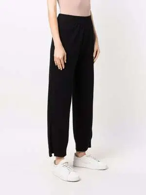 BARRIE Tapered-leg Cashmere Trousers - Black