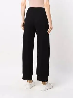 BARRIE Tapered-leg Cashmere Trousers - Black