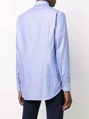 Etro Long-sleeved Embroidered Logo Shirt
