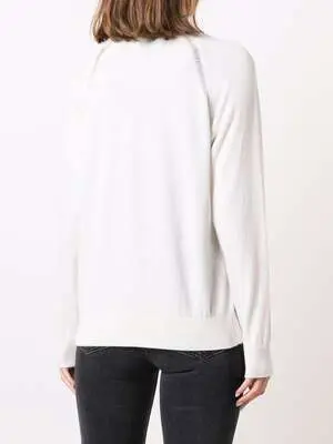 BARRIE Rib-trimmed Cashmere Cardigan - White