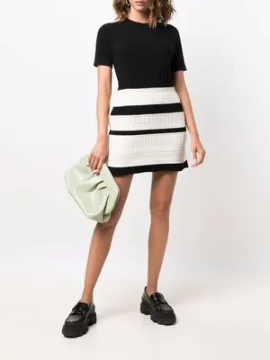 BARRIE Short-sleeve Cashmere Top - Black