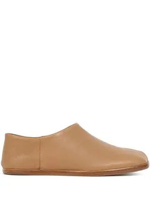 MAISON MARGIELA Tabi Leather Babouche Shoes - Brown