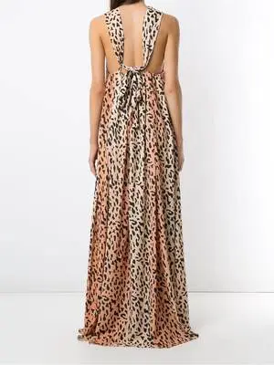 OLYMPIAH Printed Durban Long Dress