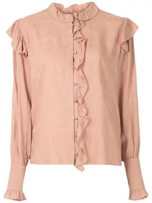 OLYMPIAH Azteca Ruffled Shirt