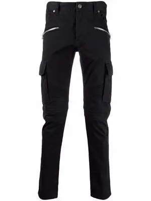 Balmain B-embossed Cargo Jeans - Black