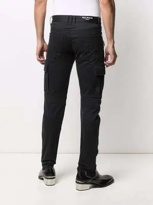 Balmain B-embossed Cargo Jeans - Black