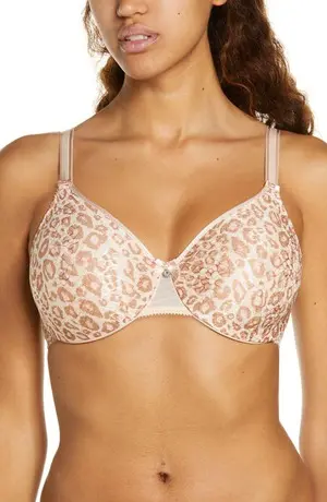 Chantelle CHANTELLE C Magnifique Underwire Minimizer Bra Neutral Leopard