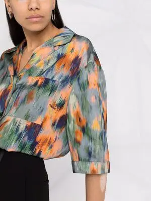 Off-White Abstract-print Bowling Shirt